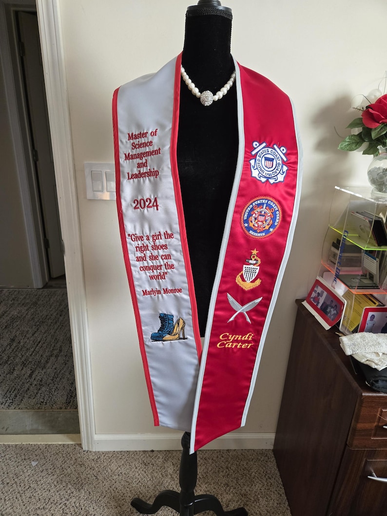 Color Blocked Hbcu/nursing/masters/bachelors Degree/custom Embroidered ...