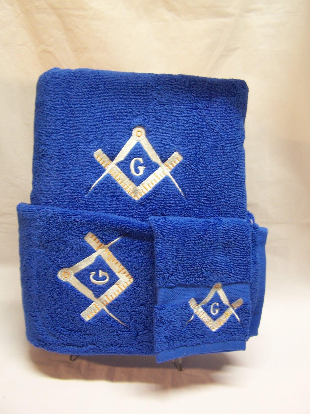 MASON Square Embroidered Wash Cloth Set, MASON SQUARE Embroidered 3 ...