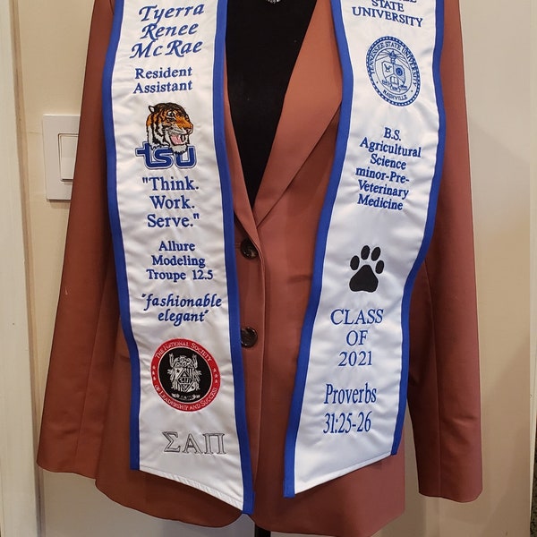 Greek Graduation Stole - Etsy