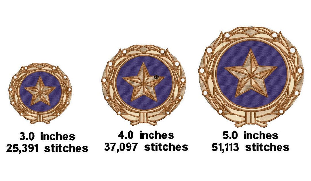 Gold Star Machine Embroidery Design: Army Tribute (digital Download) - Etsy