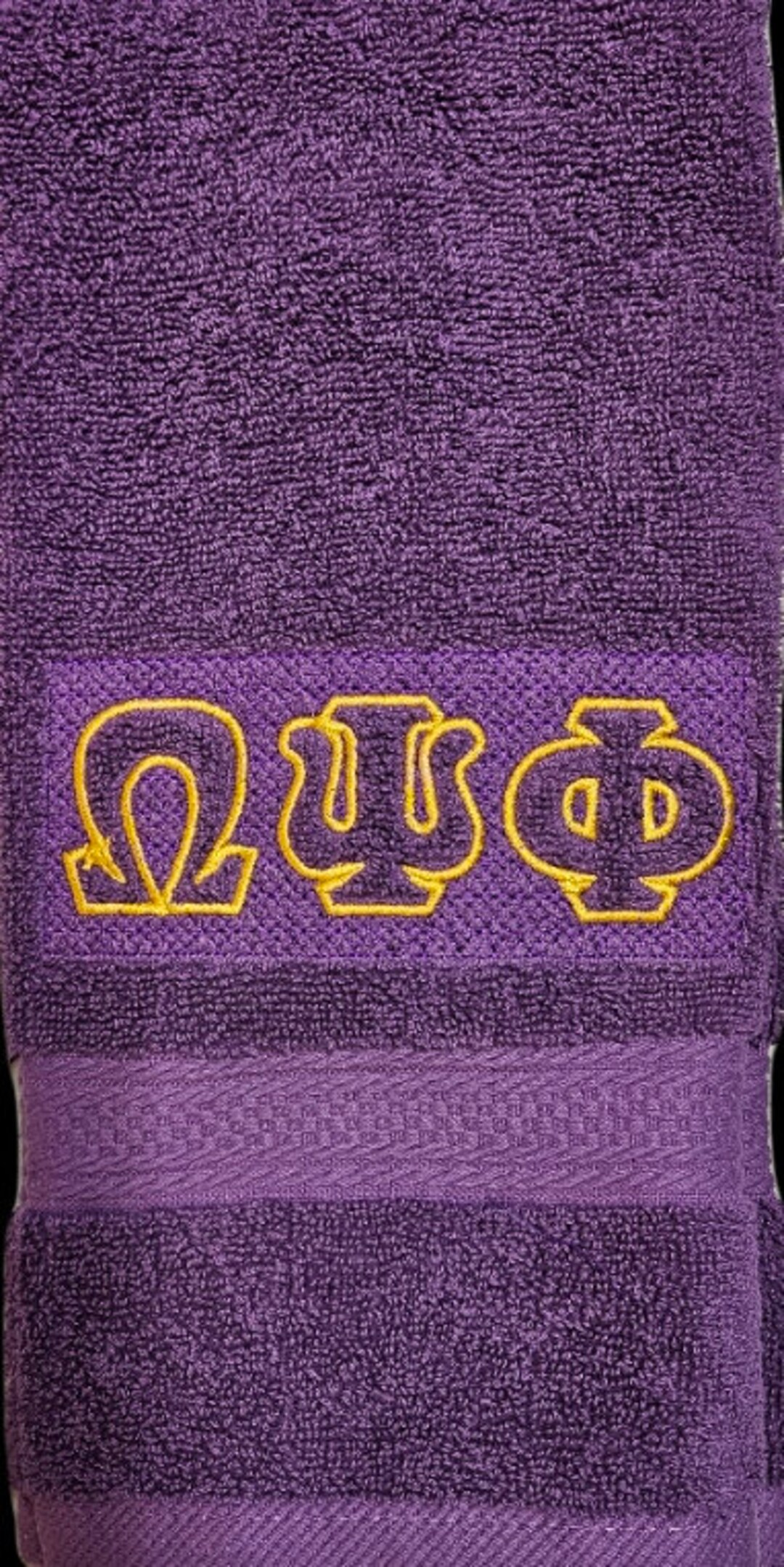 Omega Psi Phi Embossed Bath Towel/omega Psi Phi Embossed Hand Towel - Etsy