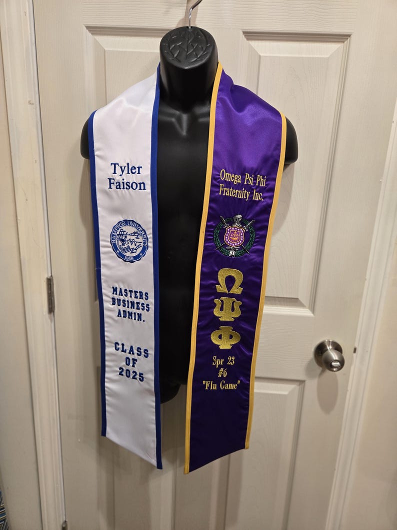 Color Blocked Hbcu/nursing/masters/bachelors Degree/custom Embroidered ...