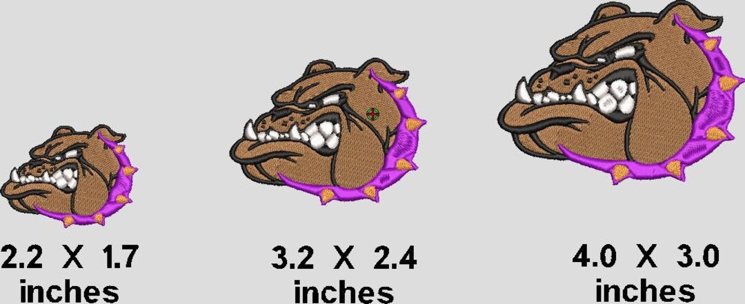 Bulldog Machine Embroidery Design: Purple & Gold Dawg (digital Download ...