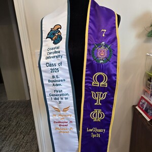 Color Blocked Hbcu/nursing/masters/bachelors Degree/custom Embroidered ...