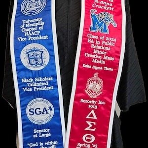 Color Blocked Hbcu/nursing/masters/bachelors Degree/custom Embroidered ...