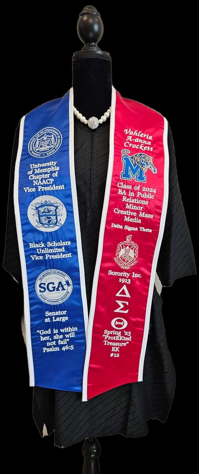 Color Blocked Hbcu/nursing/masters/bachelors Degree/custom Embroidered ...
