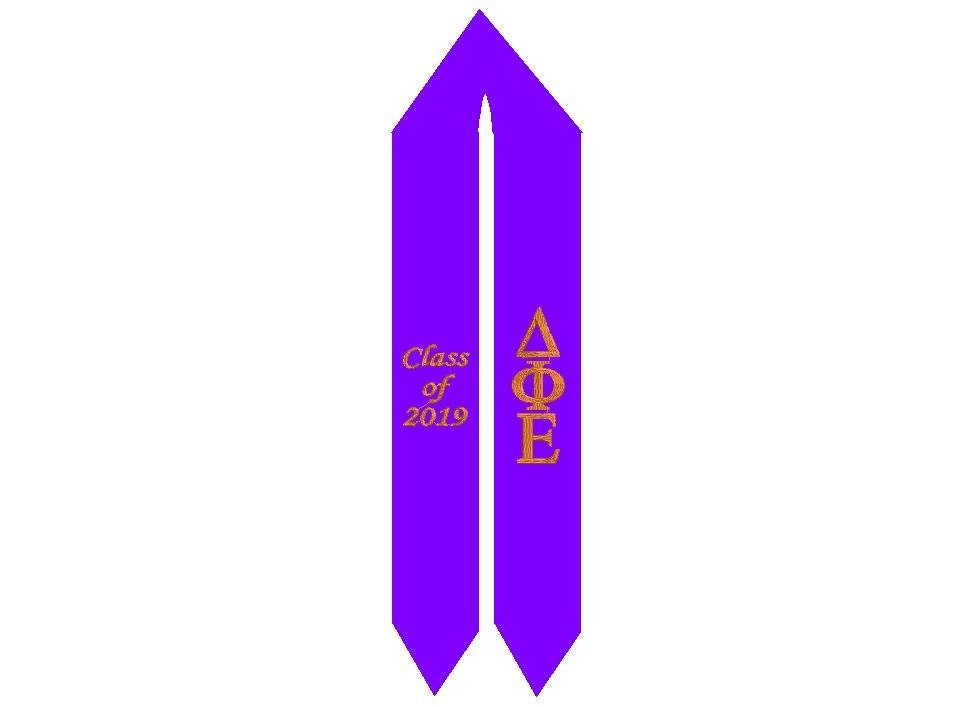 Reserved for Gianna 7 custom Purple Satin Grad Stoles Delta Phi Epsilon ...