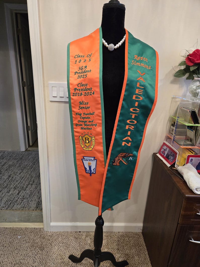 Color Blocked Hbcu/nursing/masters/bachelors Degree/custom Embroidered ...