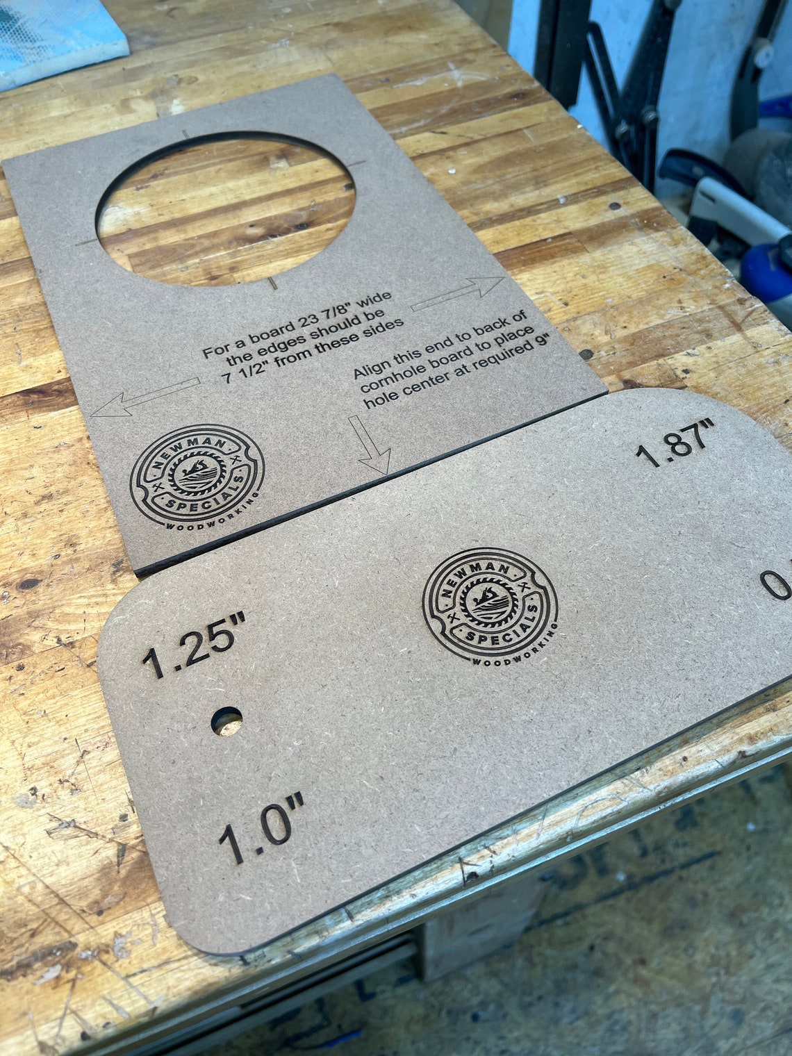Combo Pack Cornhole Board Hole Template and Multi-radius Corner ...