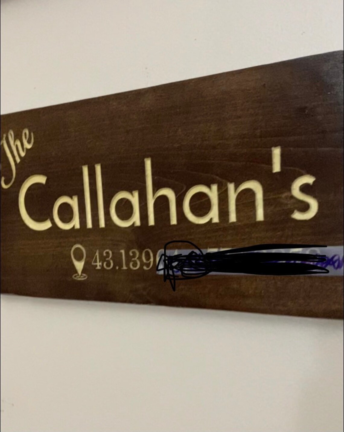 Family Name Plate With Personalized GPS - Etsy
