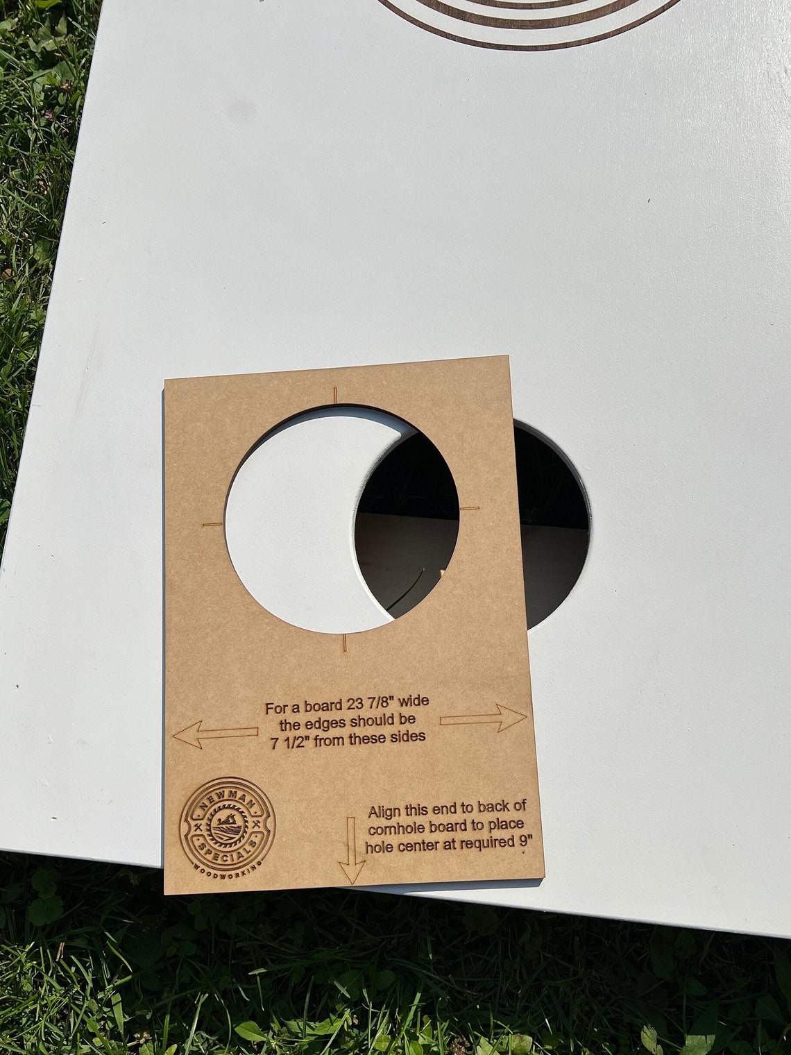 Combo Pack - Cornhole Board Hole Template and Multi-radius Corner ...