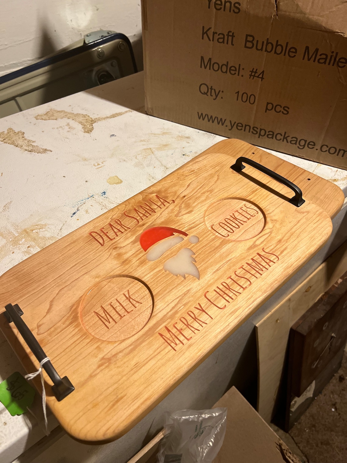 Santa Serving Tray for Milk and Cookies - Etsy