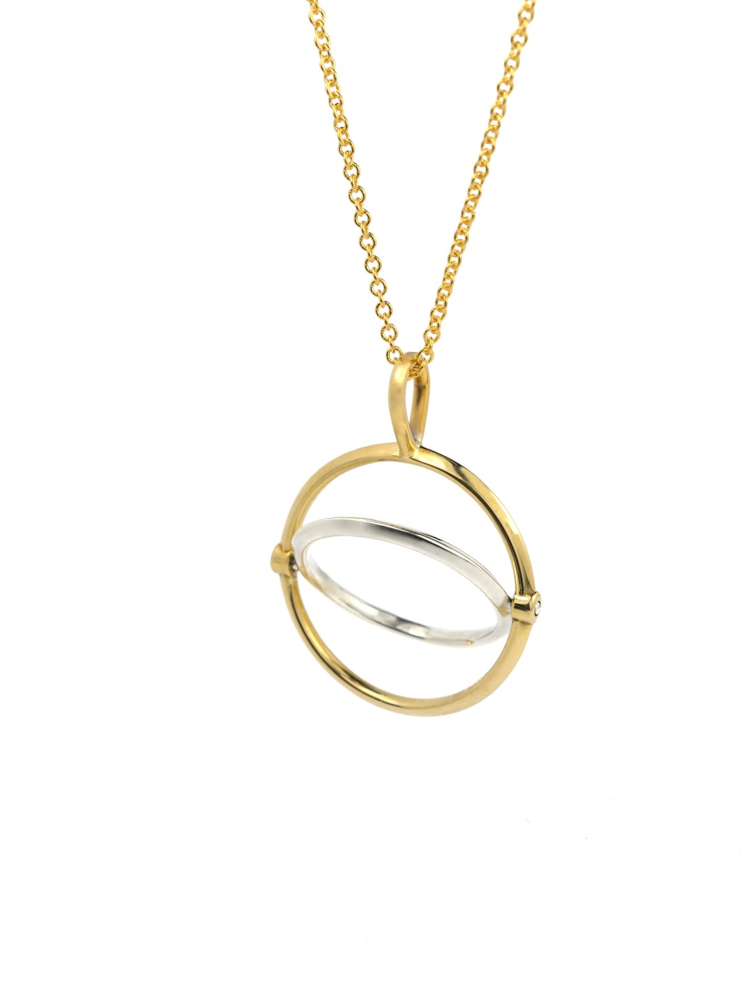 Fidget Spinner Kinetic Circle Necklace | Spinning Sensory Pendant ...