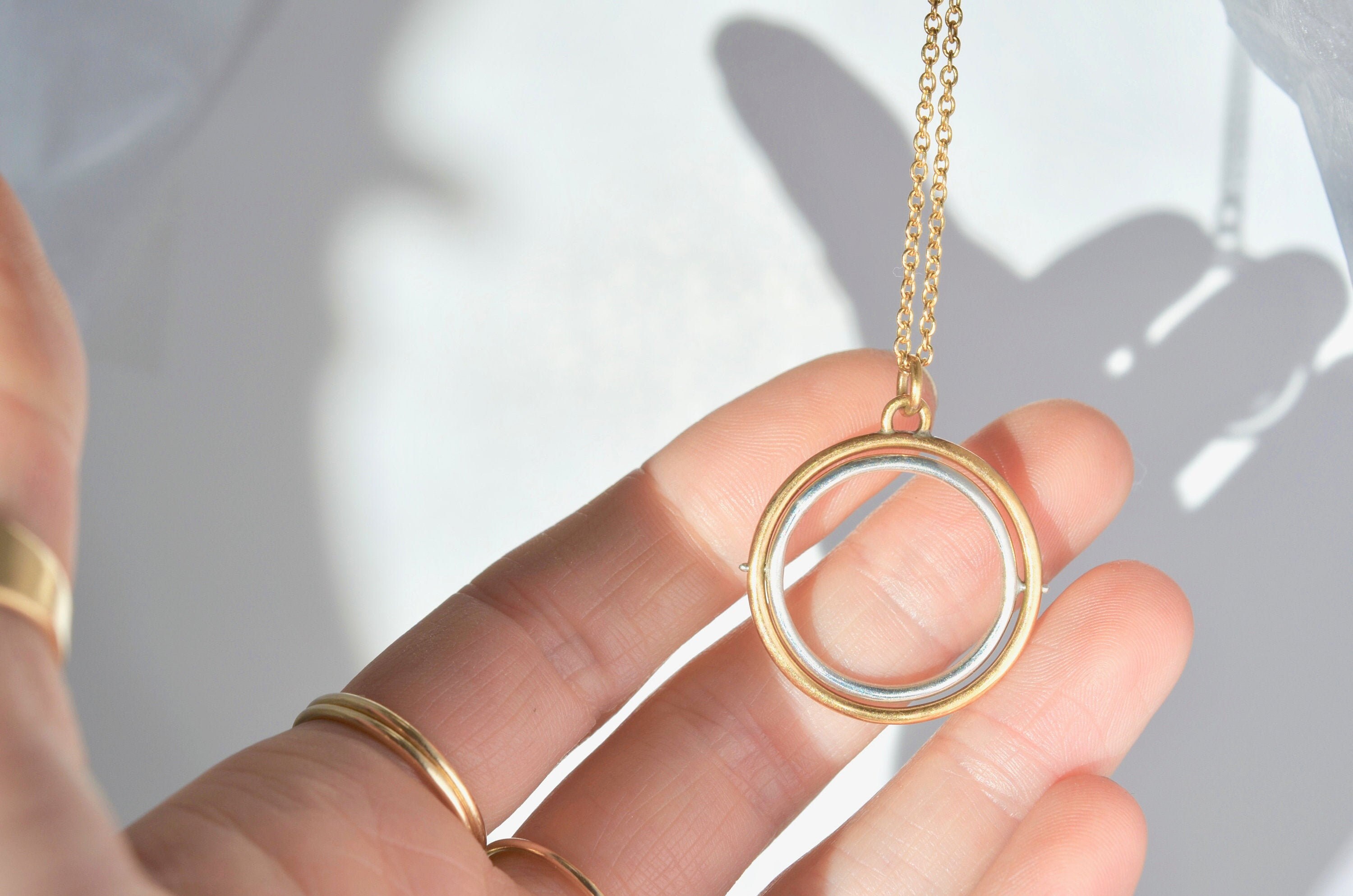 Fidget Spinner Kinetic Circle Necklace Spinning Sensory | Etsy