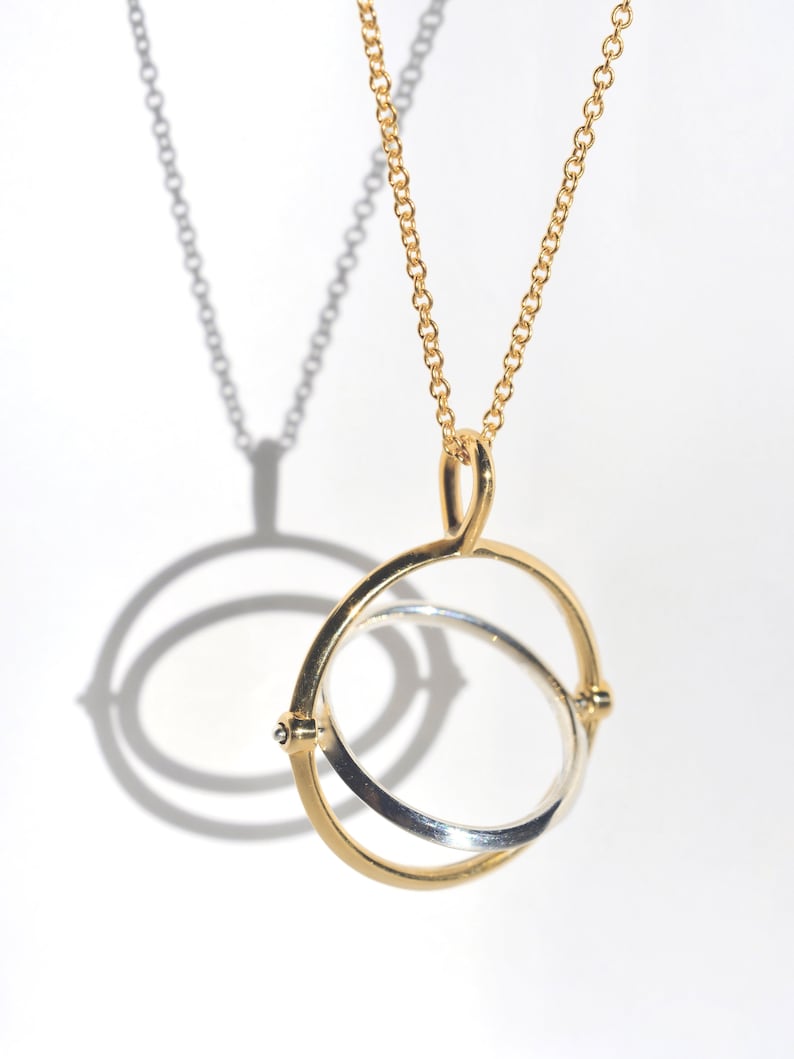 Fidget Spinner Kinetic Circle Necklace Spinning Sensory - Etsy