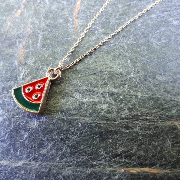Watermelon Necklace - Etsy