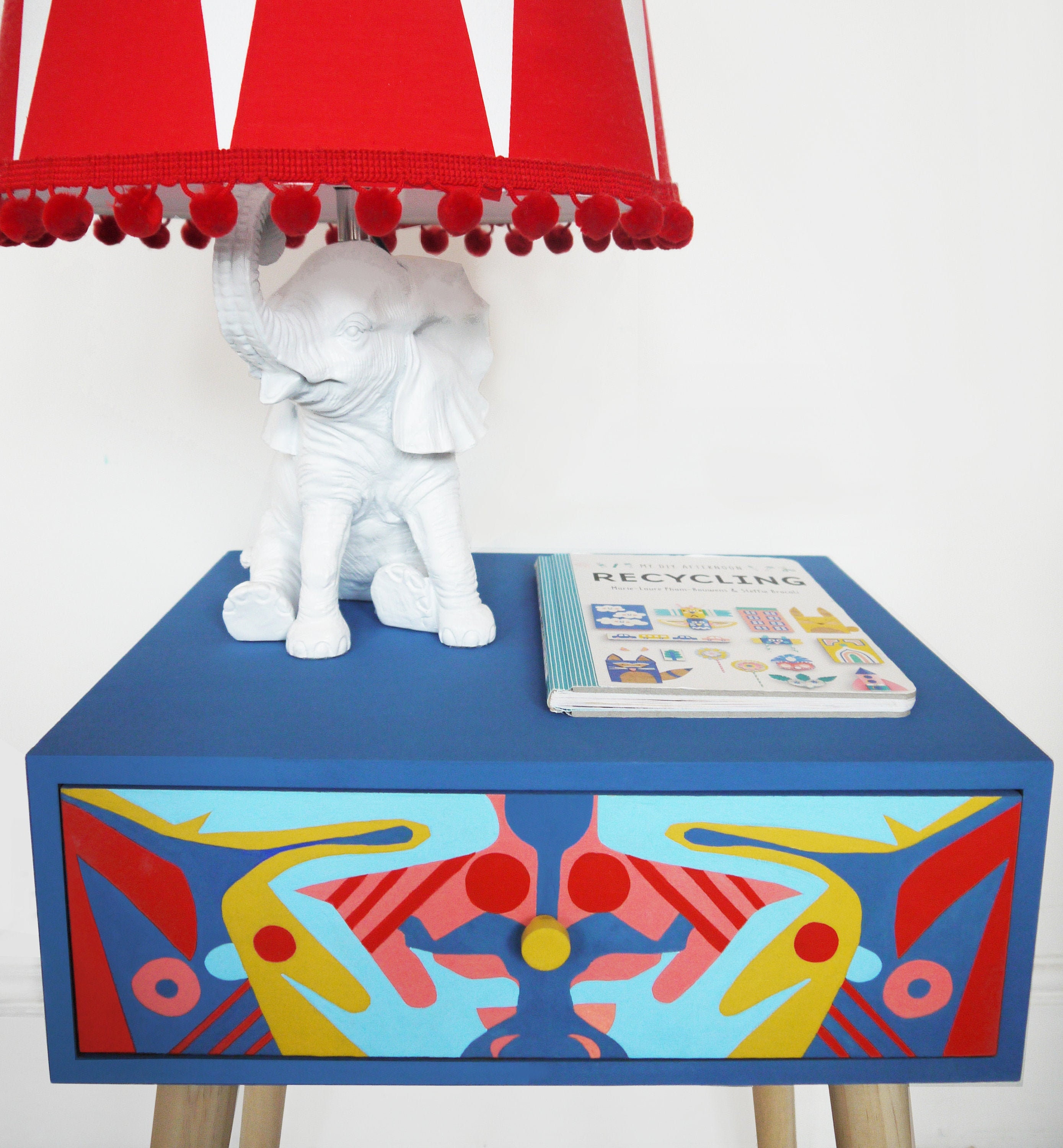 SOLD SOLD SOLD Upcycled Retro Style Bedside Table | Etsy