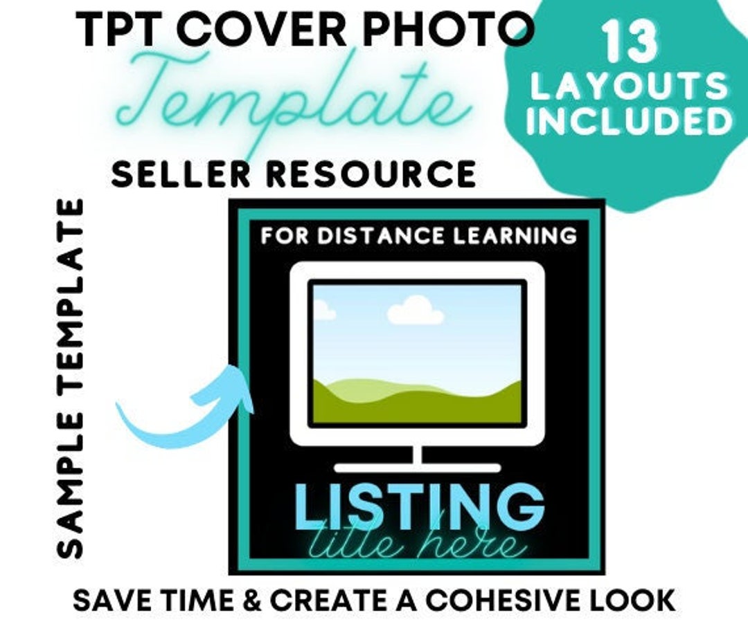 TPT Cover Photo Templates for Canva Square Product Listing Template ...