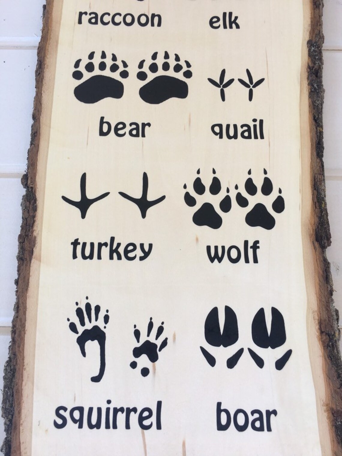 Animal Track Wood Sign: Woodland Nursery Sign Outdoor Nursery | Etsy