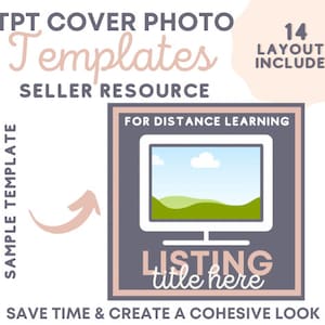 TPT Cover Photo Templates for Canva Square Muted Product - Etsy