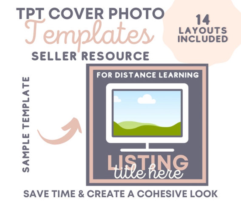 TPT Cover Photo Templates for Canva Square Muted Product - Etsy
