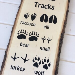 Animal Track Wood Sign: Woodland Nursery Sign Outdoor Nursery | Etsy