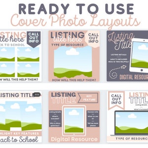 TPT Cover Photo Templates for Canva Square Muted Product - Etsy