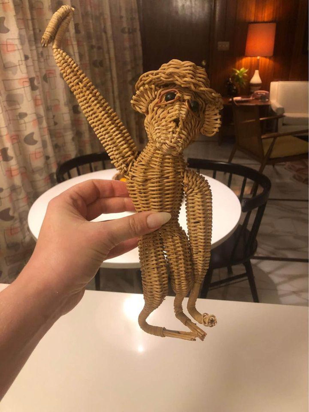 Vintage Hanging Wicker Monkey 1970s 1960s Monkey With Top Hat - Etsy