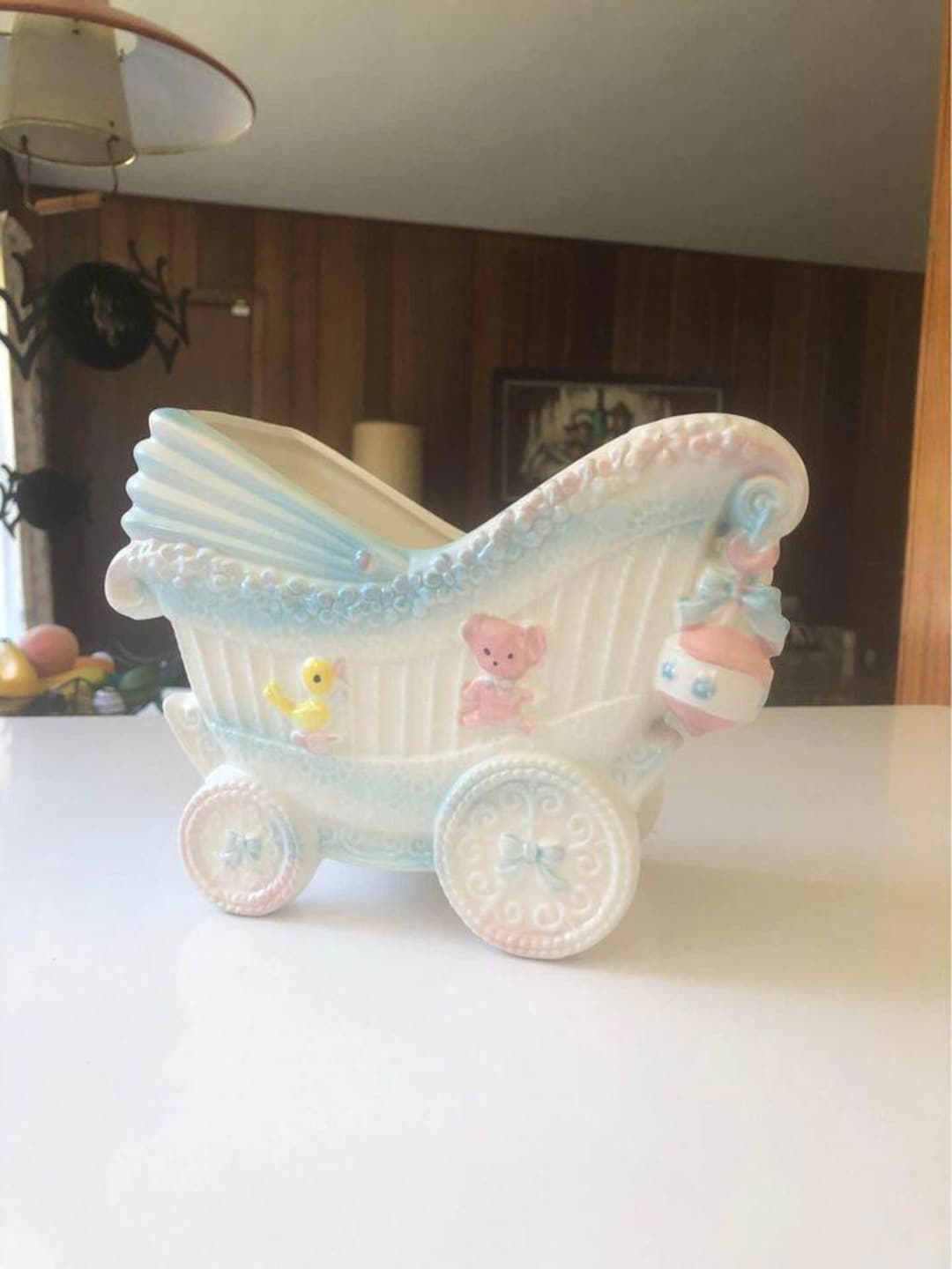Adorable Vintage Planter Babys Room Retro Baby Carriage Planter 1950s ...