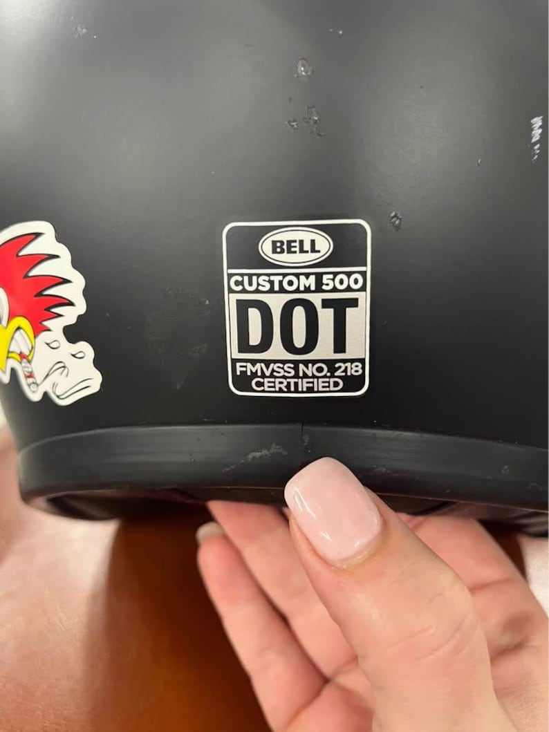 Bell Custom Flat Black Open Face Motorcycle Helmet Size Large Dated ...