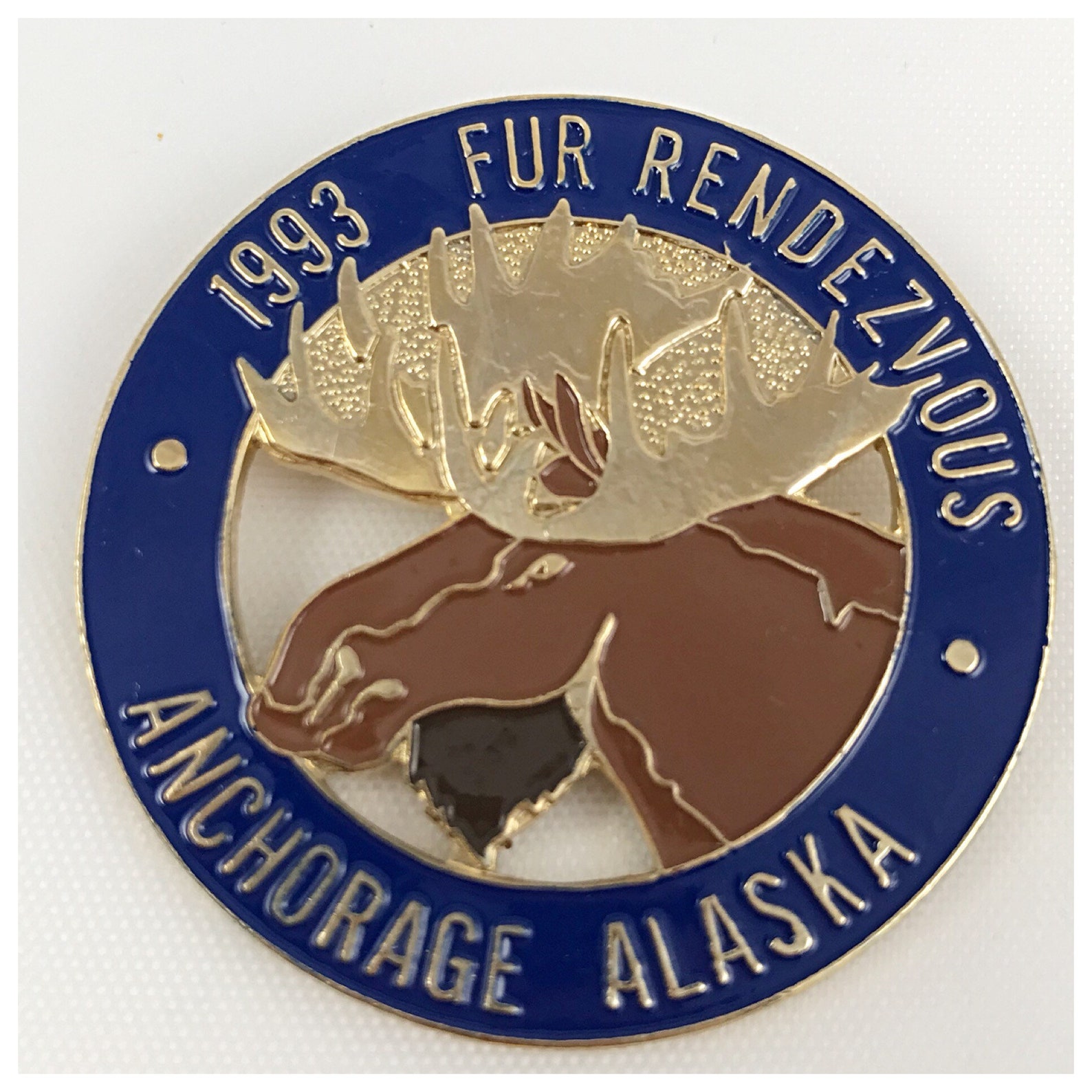 1993 Fur Rendezvous Anchorage Alaska Fur Rondy 1993 Pin Moose | Etsy