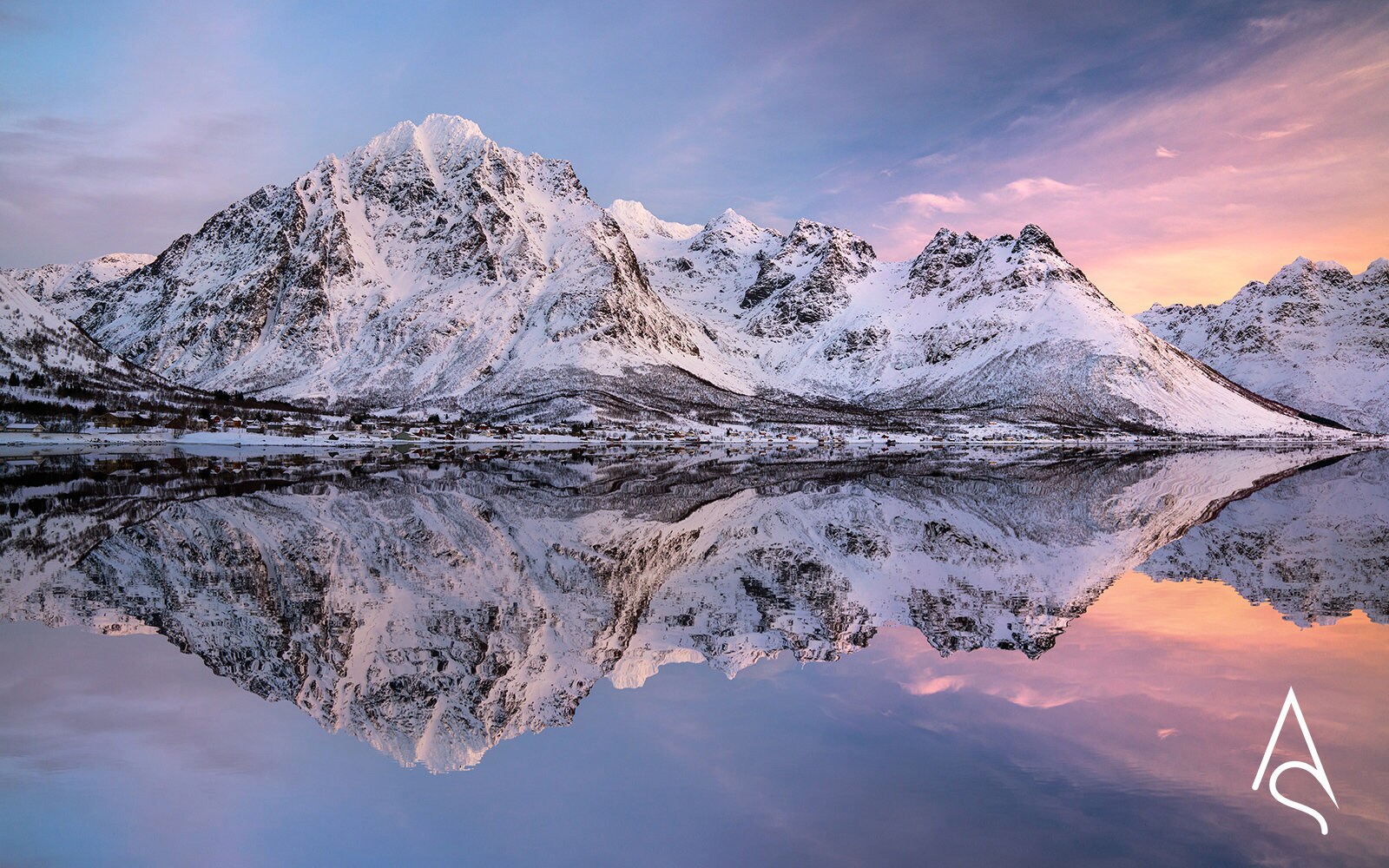 Mountain Reflection Norway Arctic Circle Sunset Wanderlust | Etsy