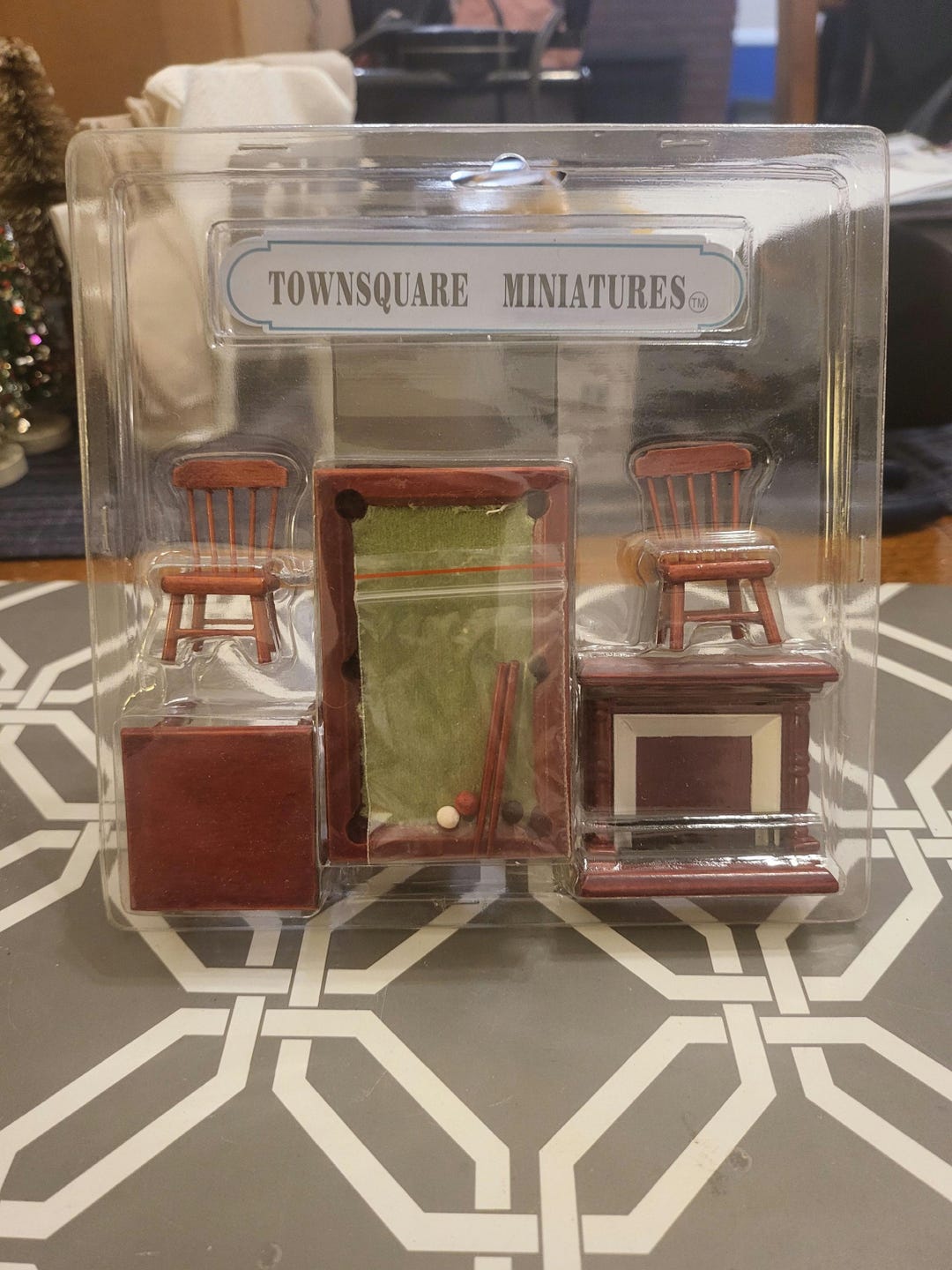 Townsquare Miniatures 1/2 Inch Scale Dollhouse Billiard Room Set - Etsy