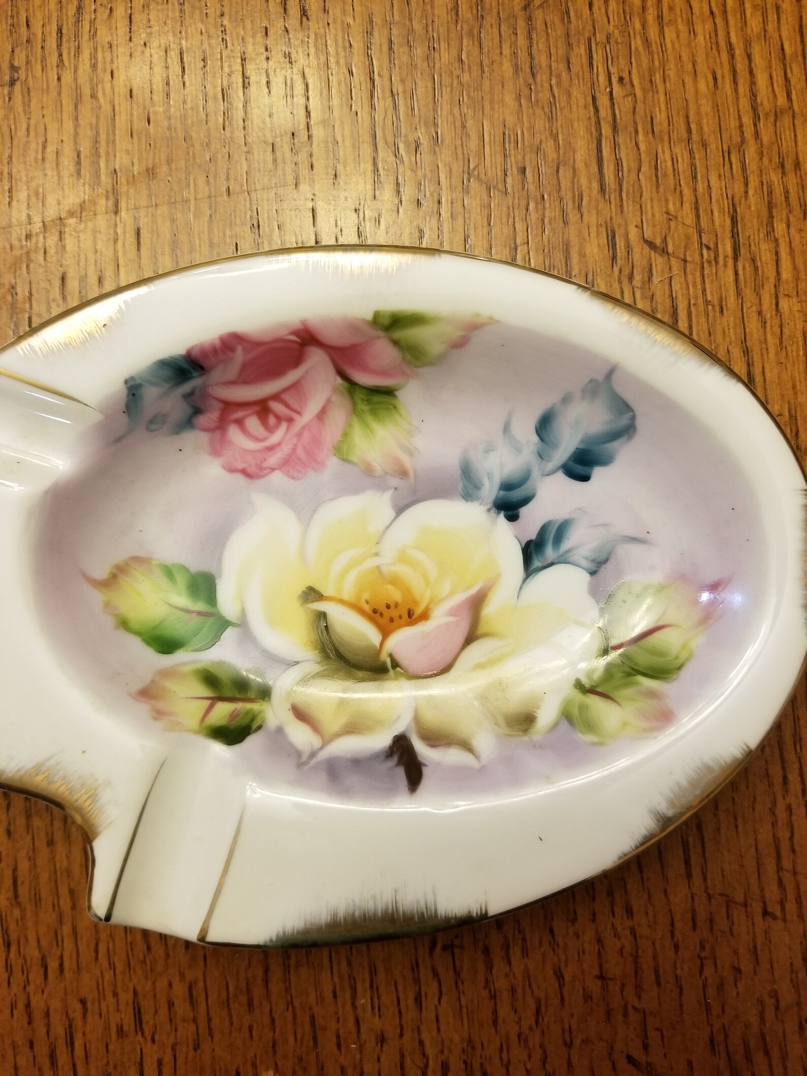 Vintage Lefton China Hand Painted Ashtray - Etsy