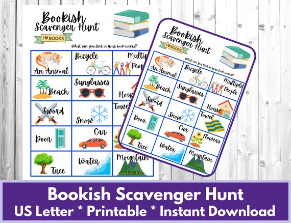 Book Themed Scavenger Hunt | Etsy
