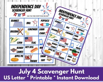 Fourth of July Scavenger Hunt - Etsy