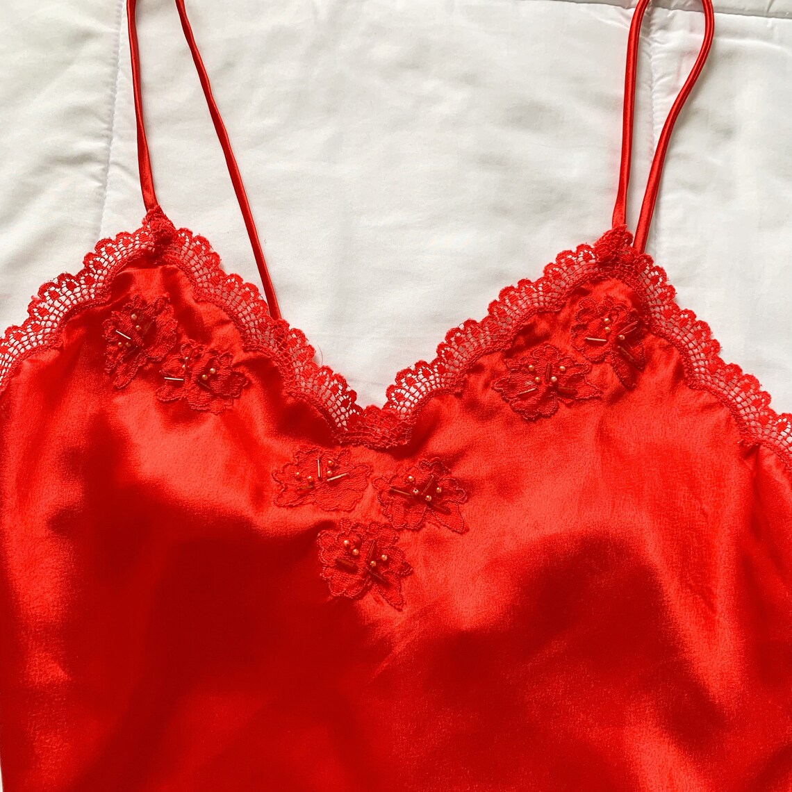 Vintage 80s Red Lace Teddy Lingerie One Piece | Etsy