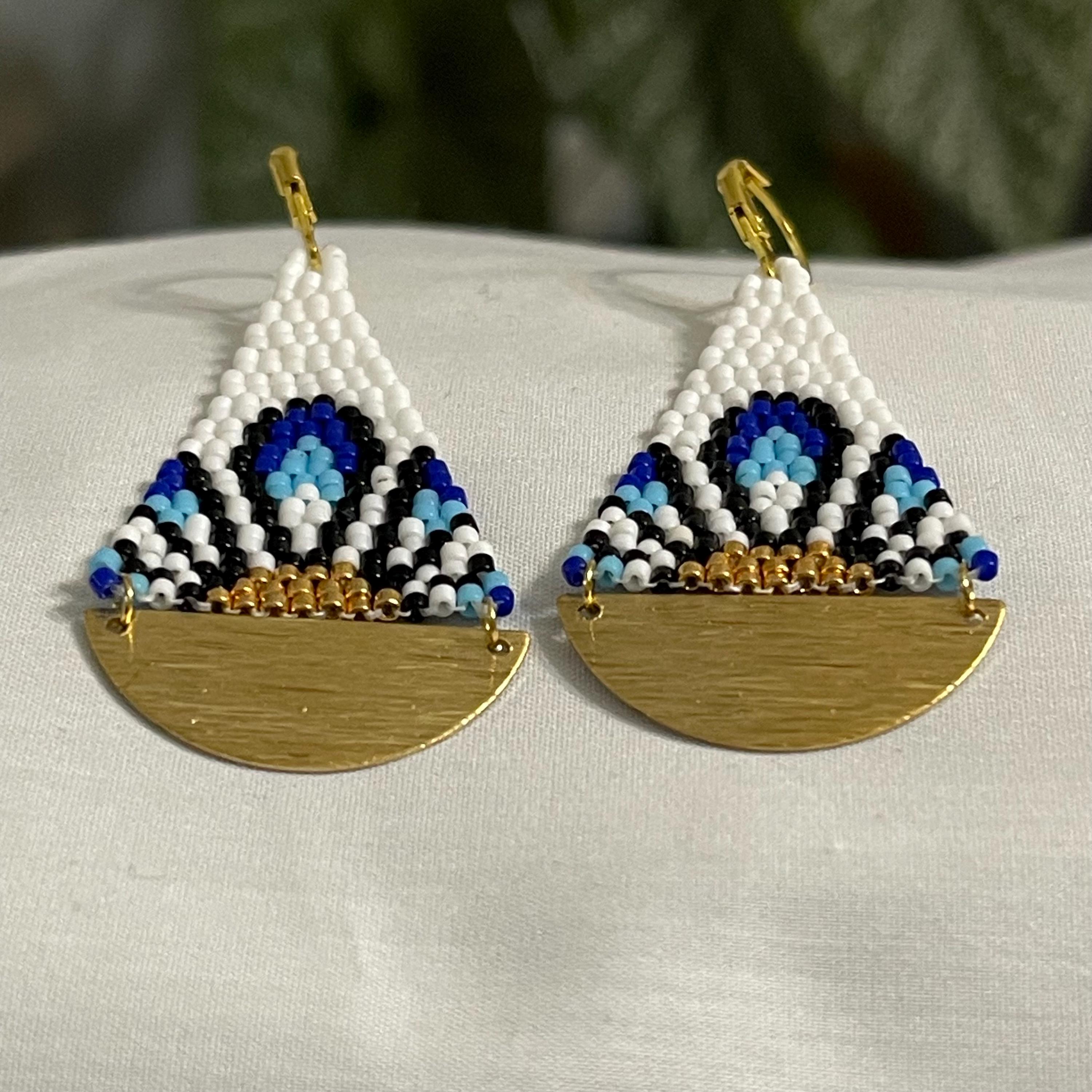 Beautiful Seeds Beaded Earrings Long Seed Bead Earrings Tutorial Brick ...