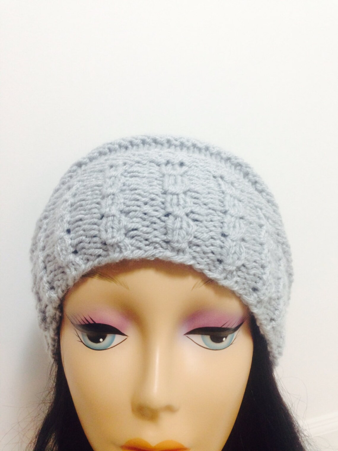 Grey Hand Knit Hatslouchy Women Hat Wool Beret Knit Beret - Etsy