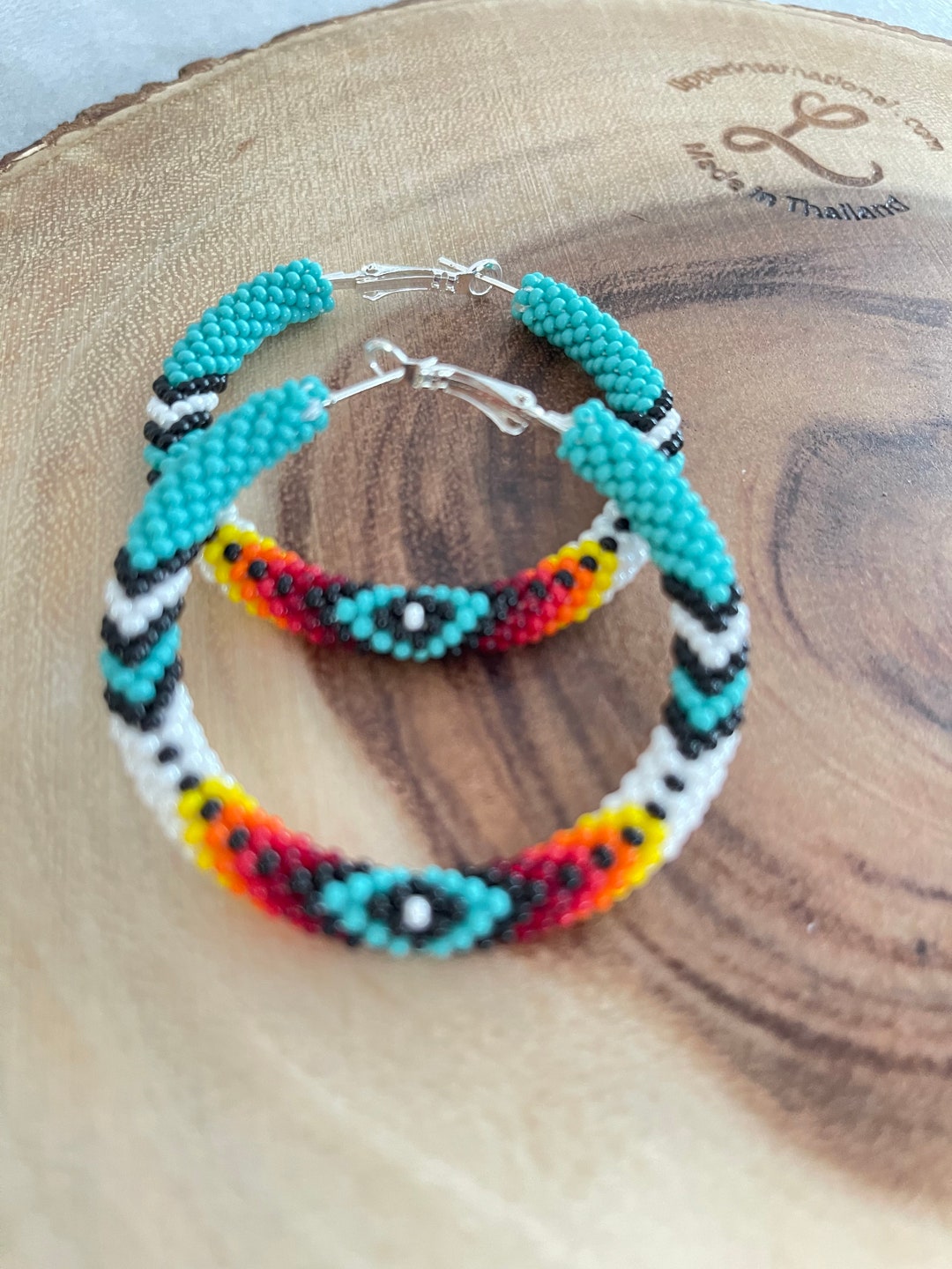Turquoise Native Style Earrings,ethnic Style Earrings,hoop Earrings ...