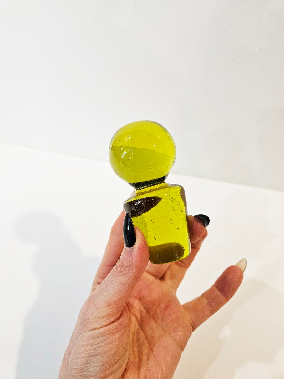 Green Glass Bottle Stopper - Fancy Big Glass Stopper - Eye Catching! - Etsy