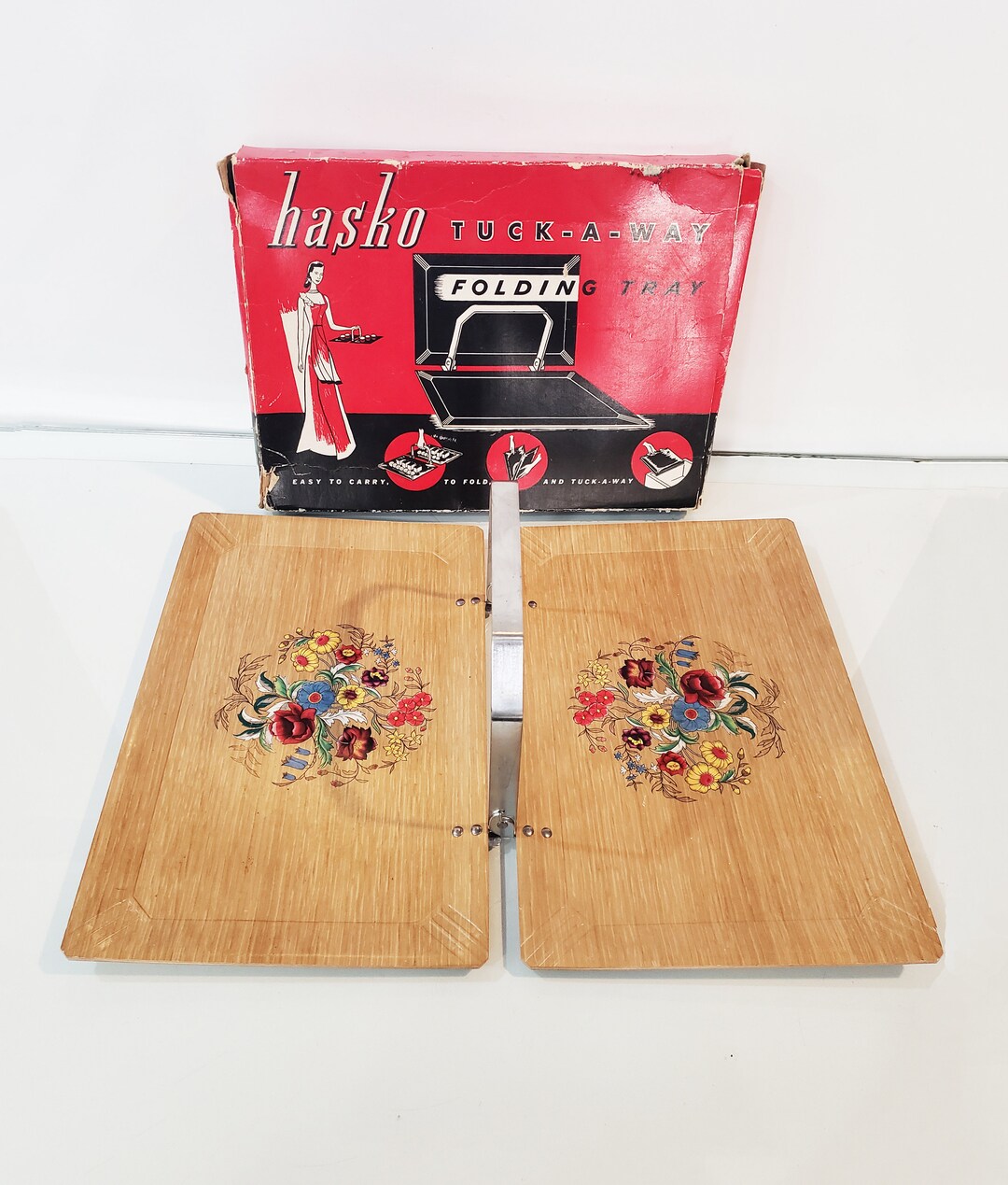 Mid Century Folding Tray - Hasko Tuck Away Folding Tray - Appetizer ...