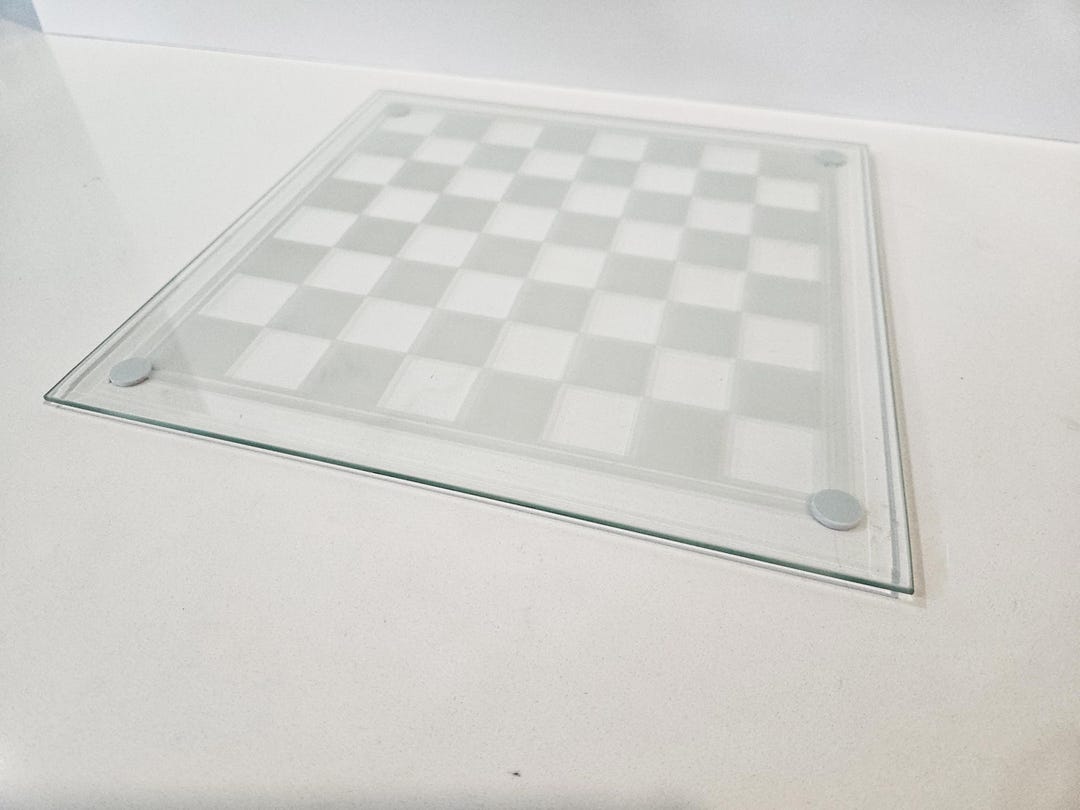 Clear and Frosted Glass Chess Board - Compact Size - Etsy
