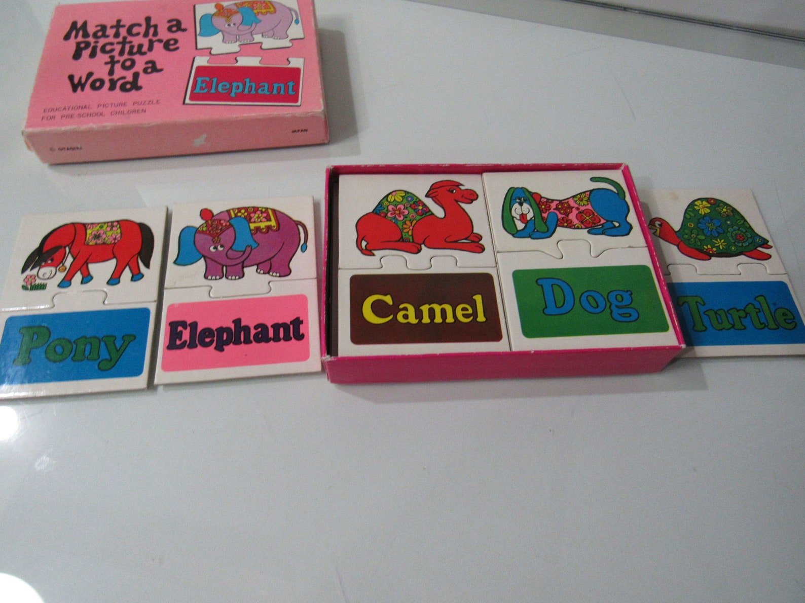 Match a Picture to a Word Childrens Educational Puzzle Game | Etsy