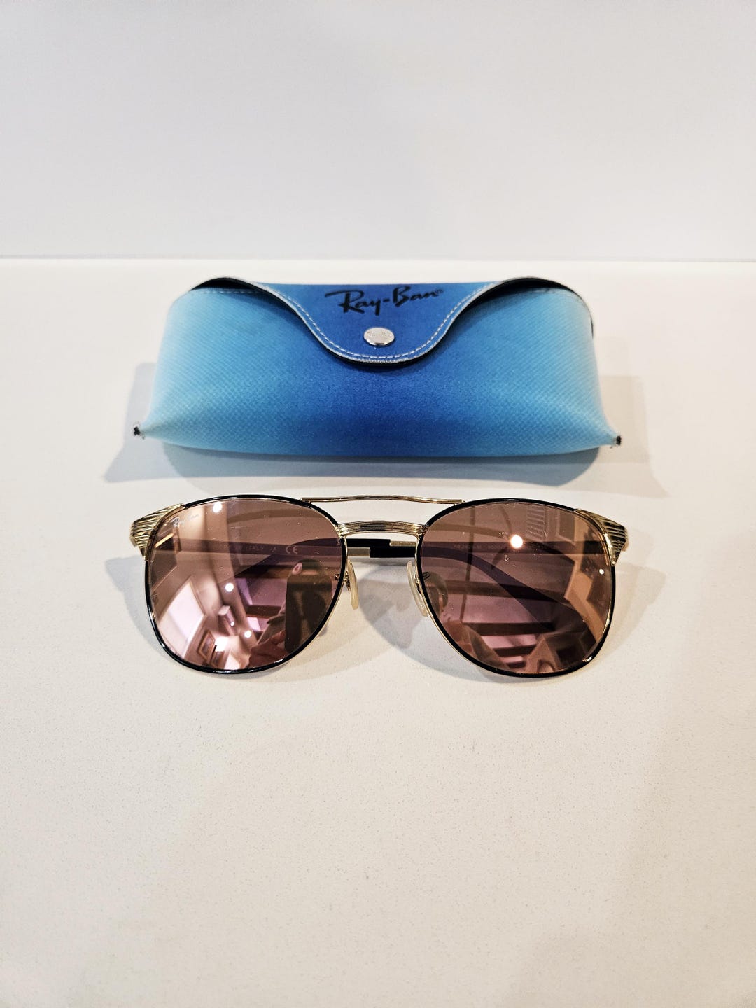 Ray Ban Signet Aviator Sunglasses RB3429M ITALY - Ray Ban Gold Mirror ...