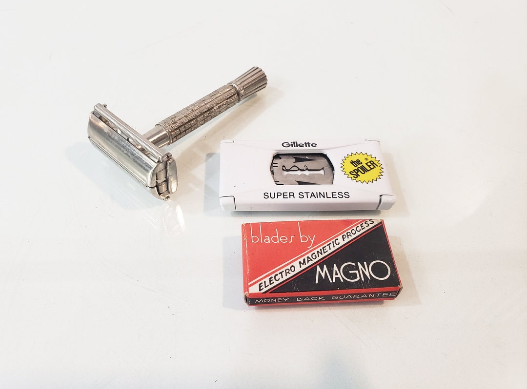 Gillette Metal Super Speed Razor G-1 1961 - Gillette Double Edge Safety ...