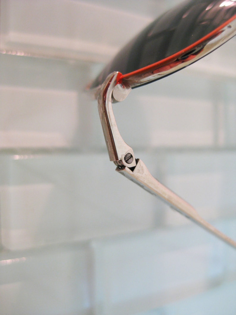 1970s wire Aviators Orange Chrome Aviator Sunglasses | Etsy