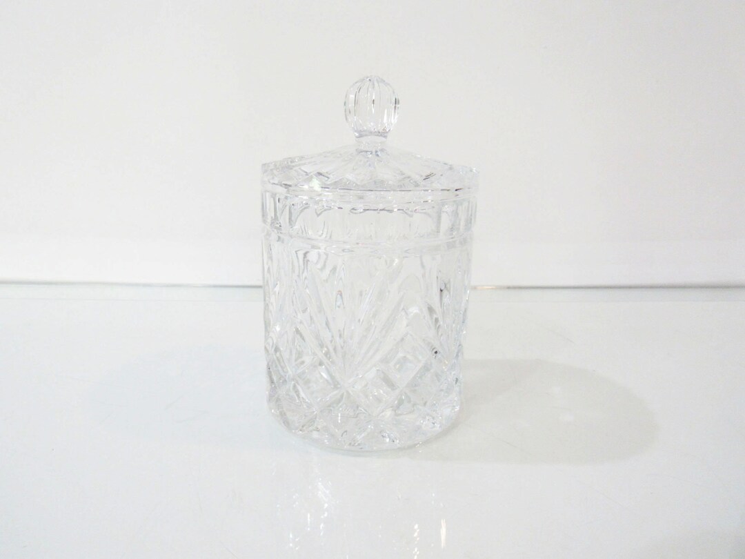 Fancy Glass Apothecary Canisters - Beautiful Pressed Glass Jar - Etsy