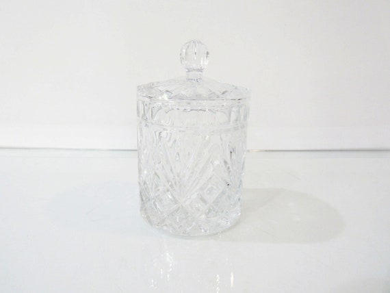 Fancy Glass Apothecary Canisters Beautiful Pressed Glass Jar - Etsy