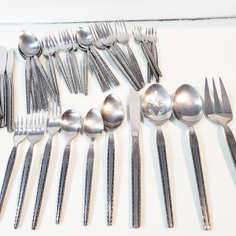Korean Stainless Flatware Set - Etsy